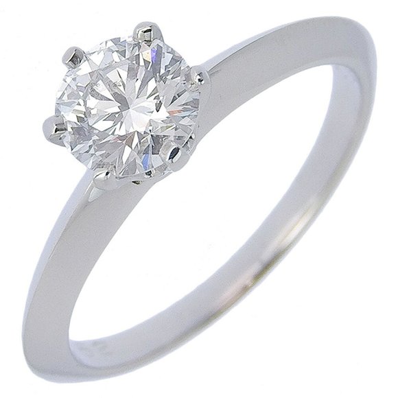 Tiffany & Co. | Jewelry | Tiffany Co Solitaire Size 5 Ring Pt950 ...